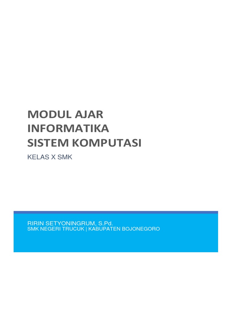 Modul Ajar Sistem Komputasi | PDF