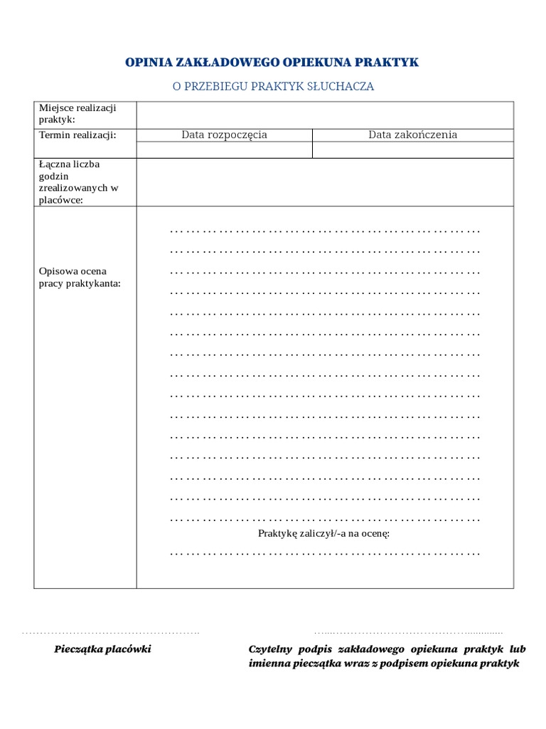 Opinia Praktyk | PDF
