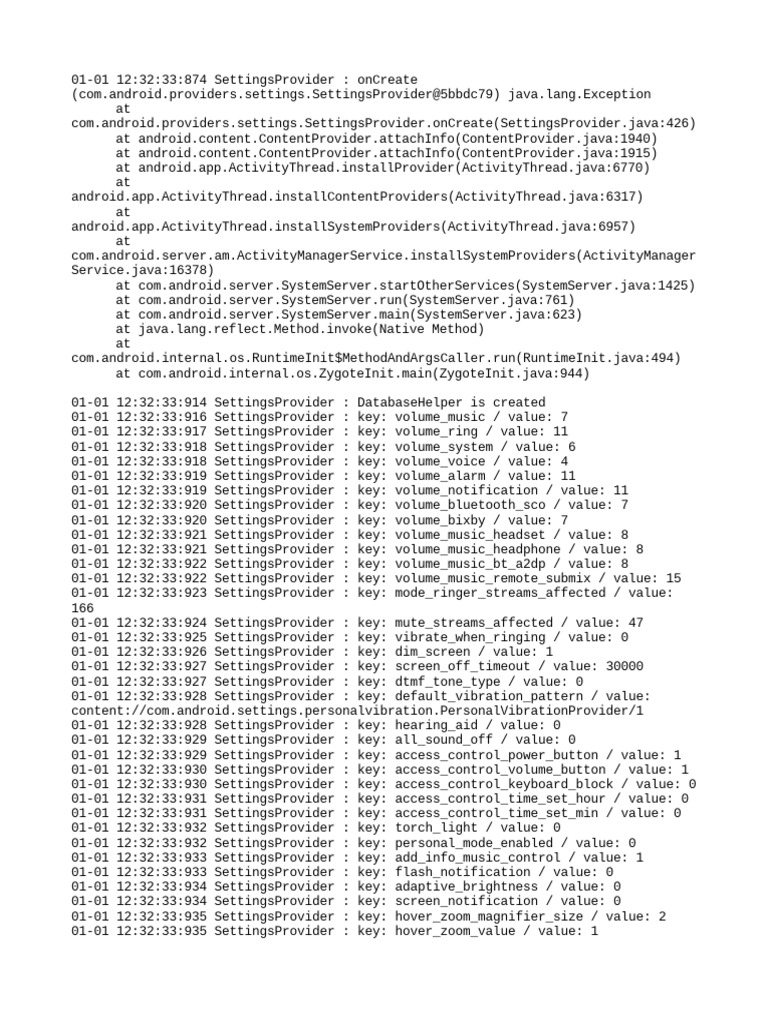 Settings Provider | PDF | Java (Programming Language) | Computer Science