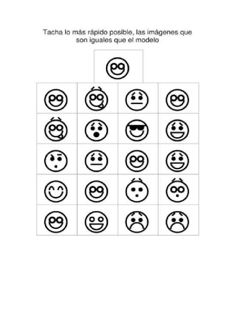 Test de Las Caras 1 | PDF