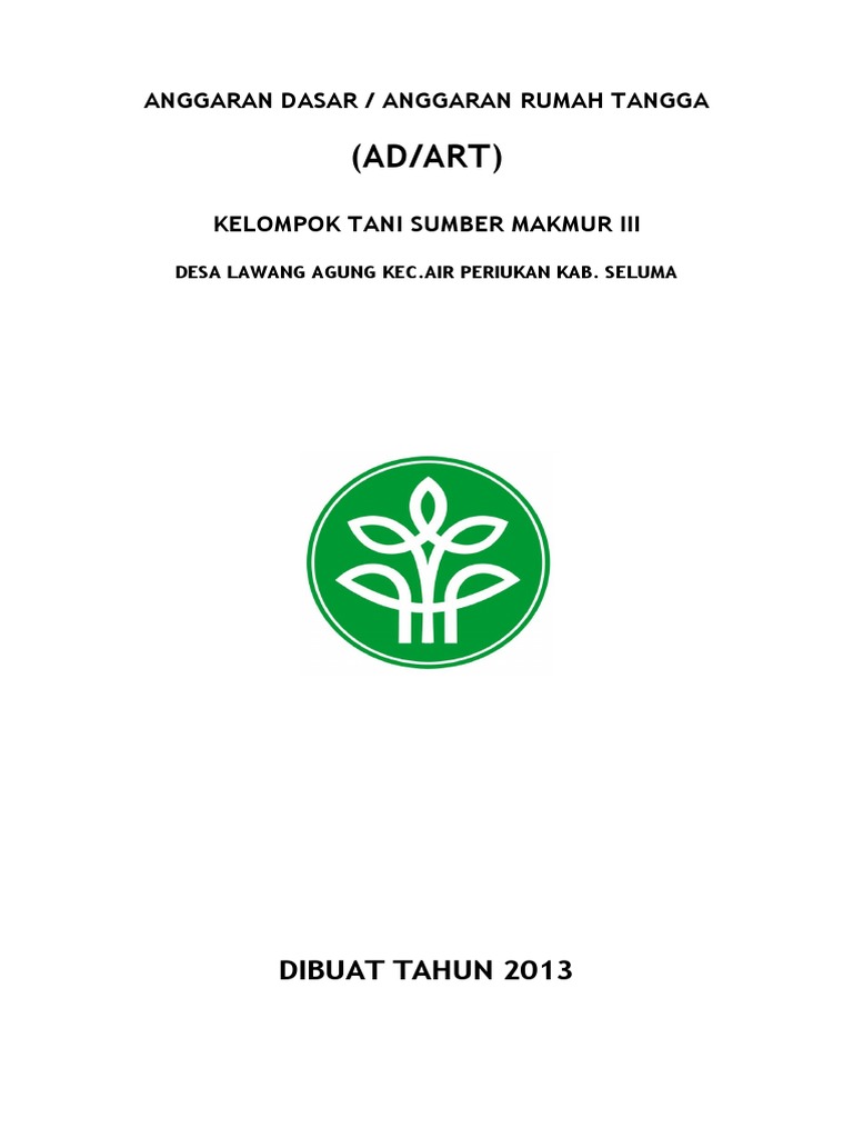 Ad-Art Kelompok Tani Sumber Makmur III Lawang Agung | PDF