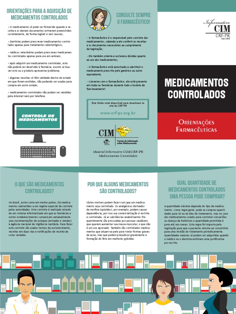 Folder Medicamentos Controlados | PDF | Farmacêutico | Sistema de saúde