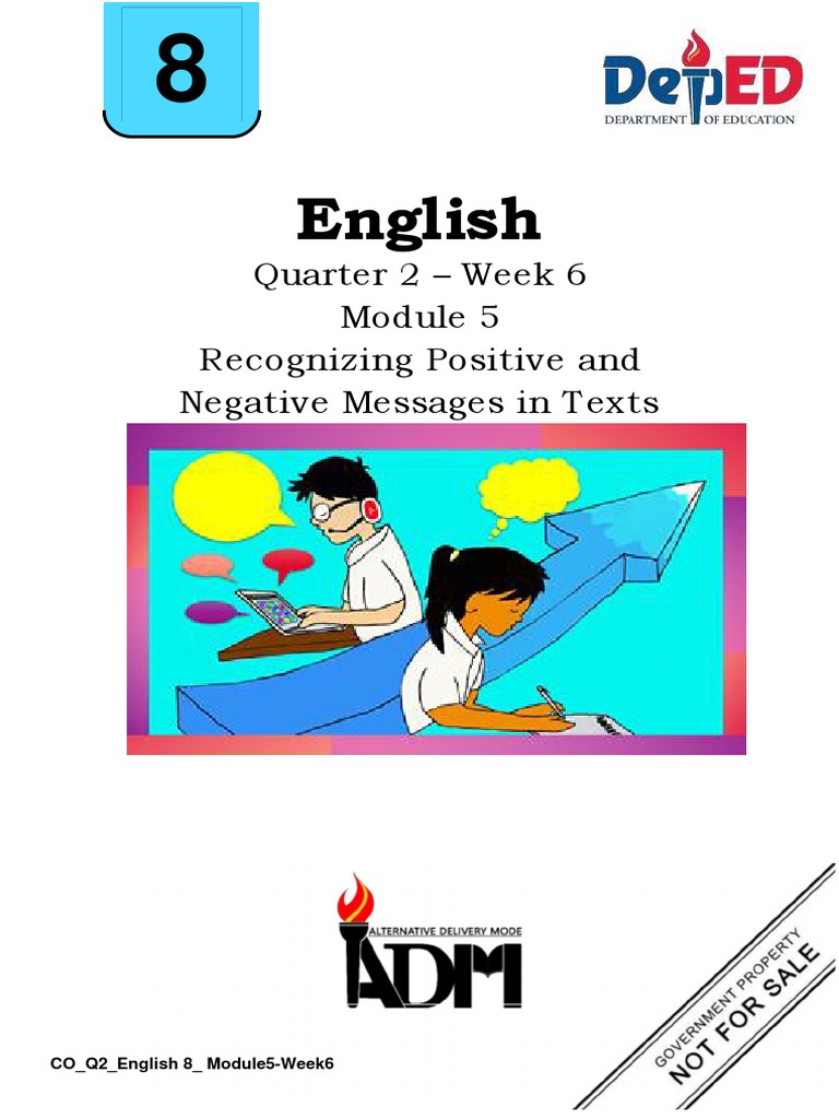 English8 q2 Mod5 Positiveandnegativemessagesintext-Shortened | PDF ...