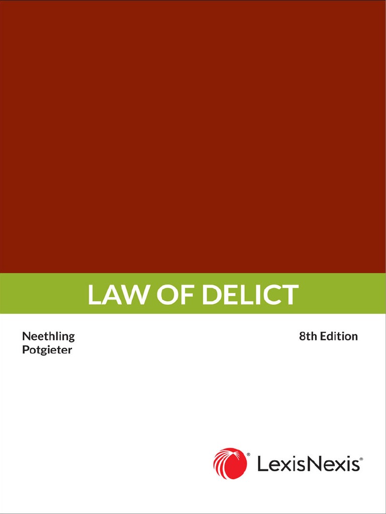Law of Delict 8th Edition PDF | PDF | Causation (Law) | Private Law