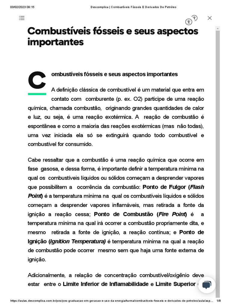 01 - Combustíveis Fósseis e Seus Aspectos Importantes | PDF | Combustão ...