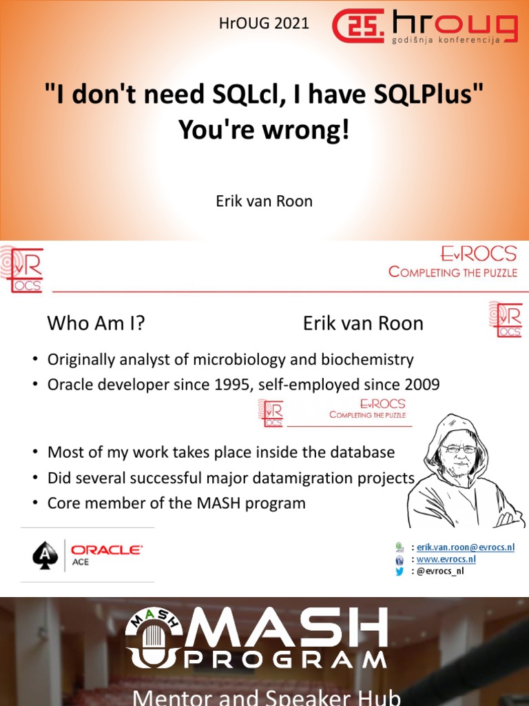 HrOUG 2021: Why SQLcl is Better than SQL*Plus | PDF | Comma Separated Values | Pl/Sql