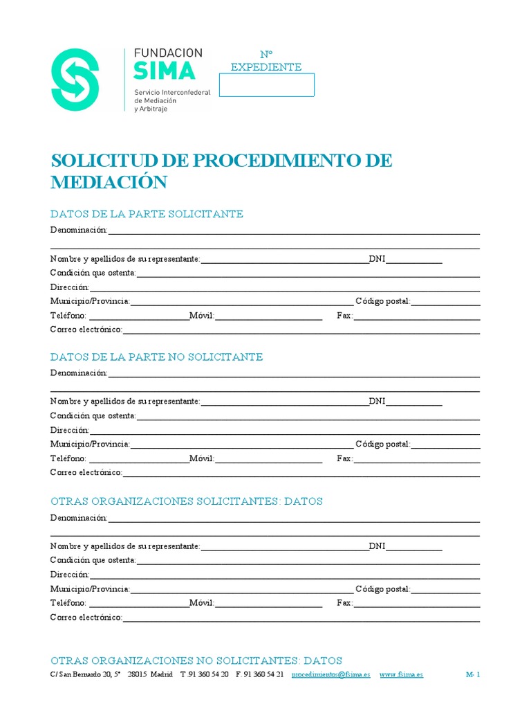 Modelo Solicitud de Mediacion 2020 | PDF | Justicia | Crimen y violencia Modelo Solicitud de Mediacion 2020 | PDF | Justicia | Crimen y violencia