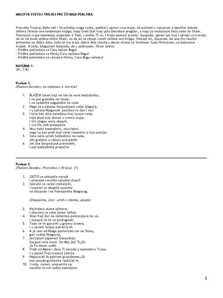 Psaltir Latinica | PDF