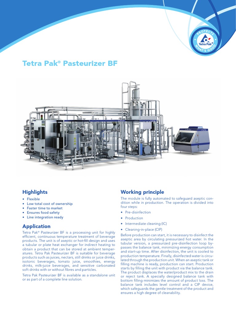 Tetra Pak Pasteurizer BF PD | PDF | Heat Exchanger | Pump