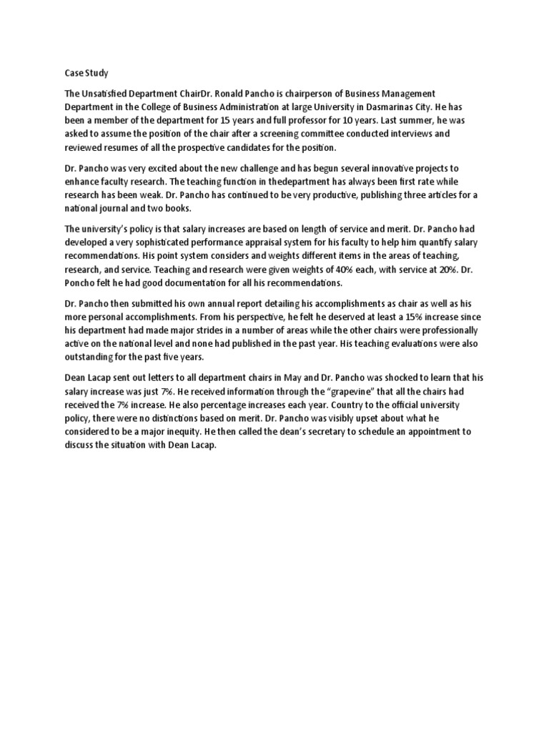 Case Study HRM ACT 1 | PDF | Salary | Performance Appraisal