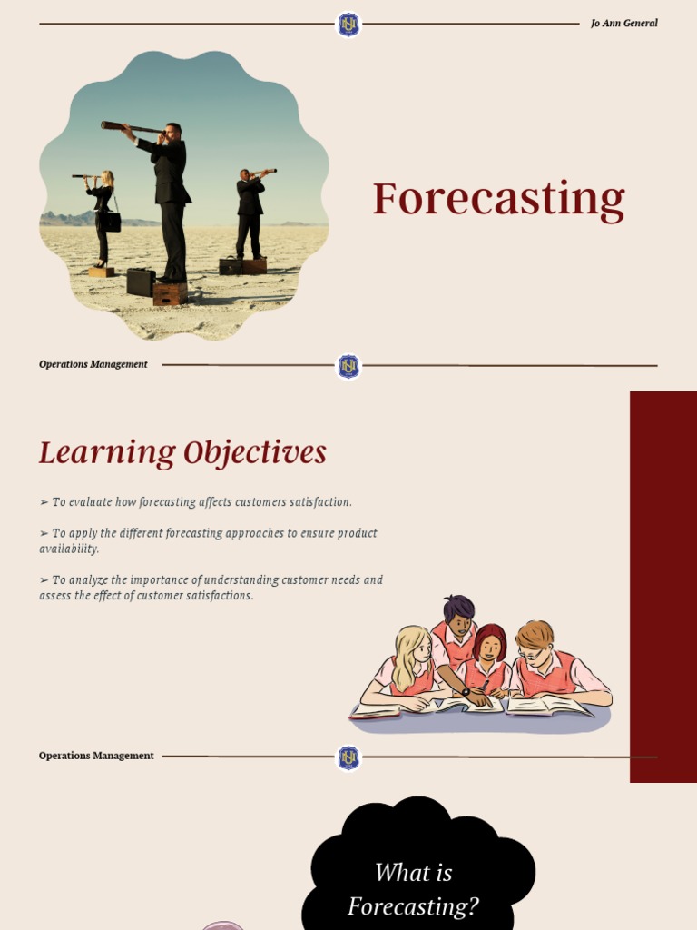 NUL2 & L3 - Forecasting & Product Service Design | PDF | Forecasting | Operations Management