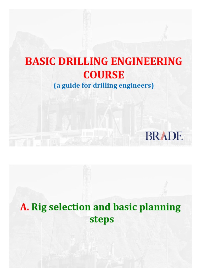 1.0 Basic Drilling Engineering Course | PDF | Personal Protective Equipment | Oil Well