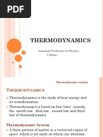 Thermodynamics Short Notes | PDF | Thermometer | Temperature