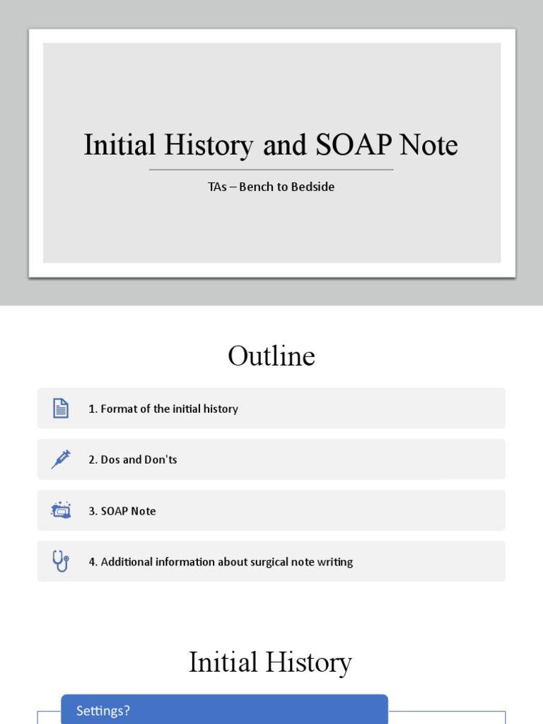 Initial HX and Soap Note | PDF | Surgery | Epidemiology