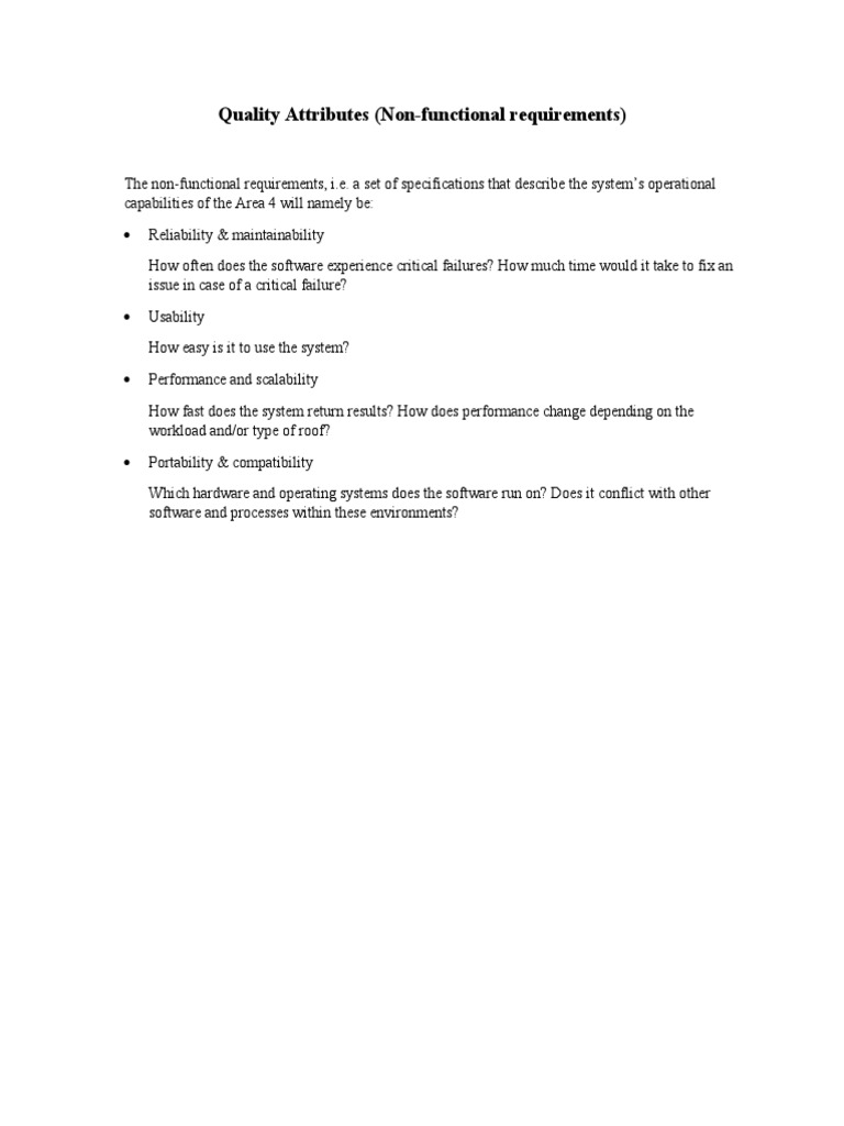 Non Functional Requirements PDF