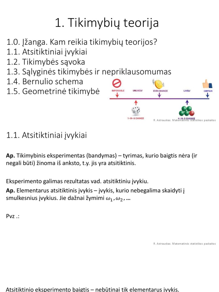 Tikimybiu Teorija | PDF