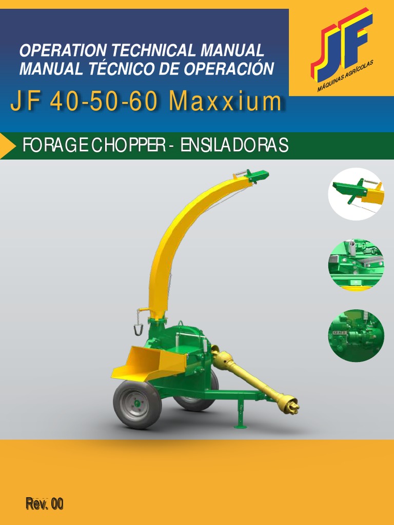 JF Maxxium Forage Chopper Manual | PDF | Belt (Mechanical) | Electric Motor