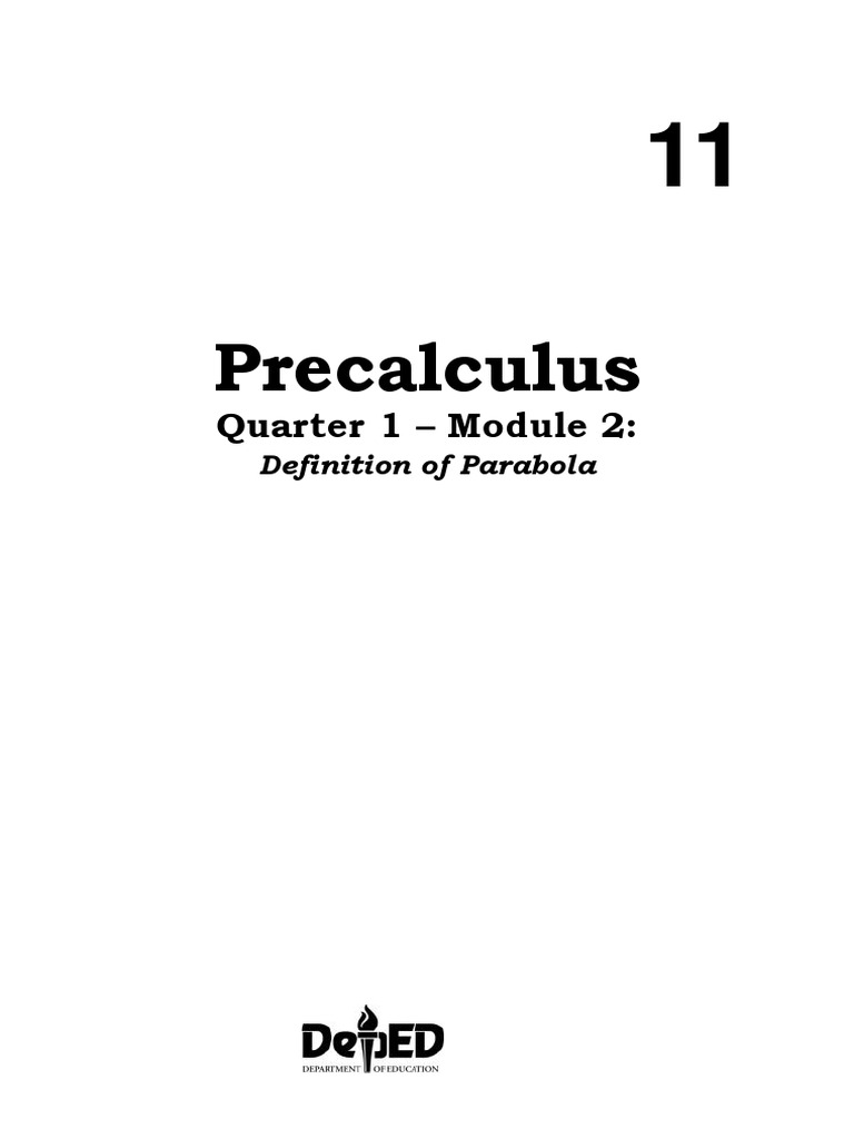 Grade 11 Precalculus: Parabola Basics | PDF | Analytic Geometry ...