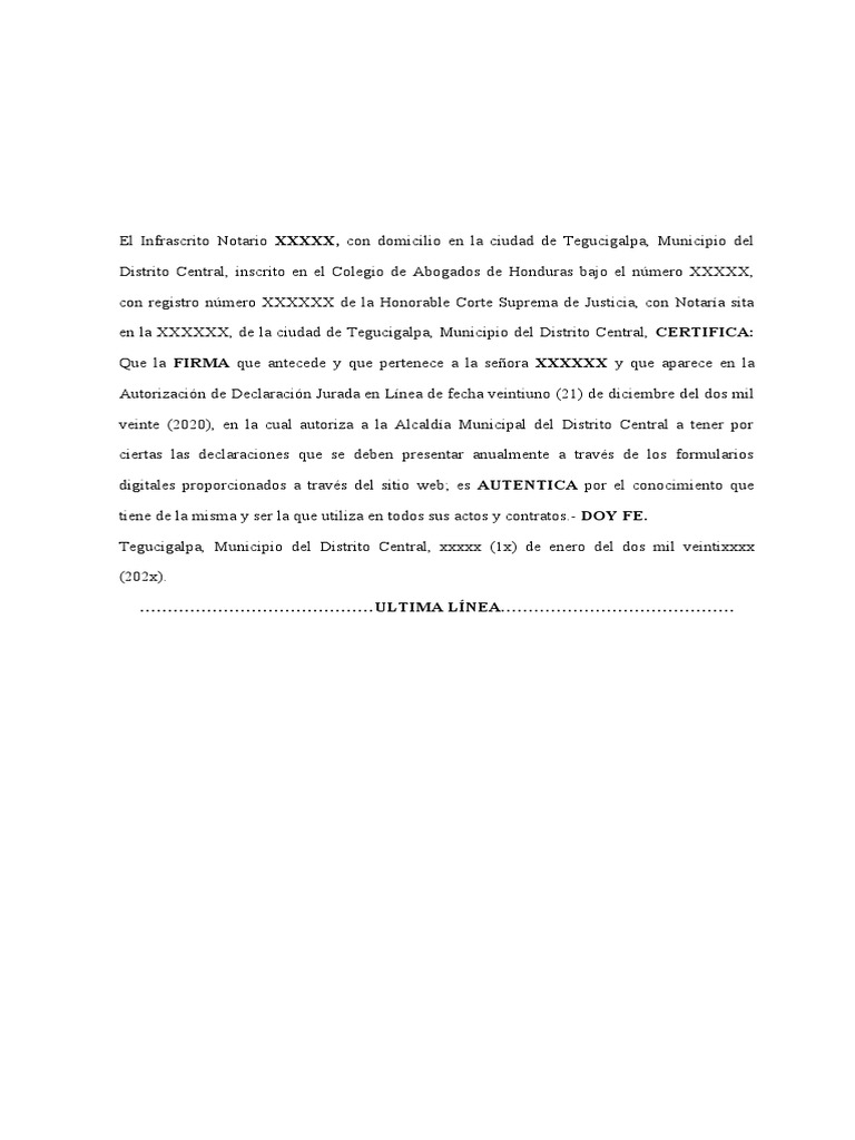 Formato Autentica Firma | PDF