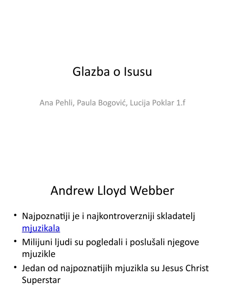 Glazba o Isusu | PDF
