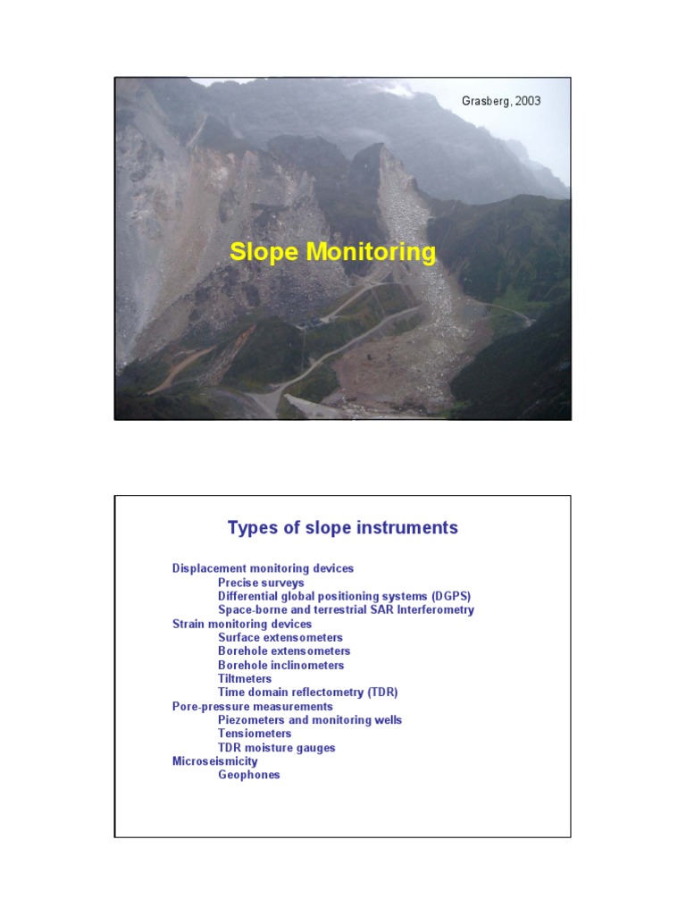 12-01 Slope Monitoring Methods | PDF | Measuring Instrument ...