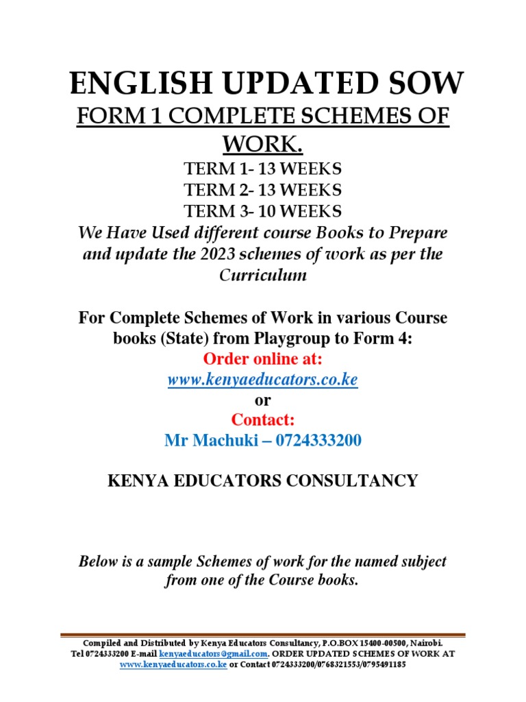 Eng f1 Updated Sow | PDF | English Language | Reading Comprehension