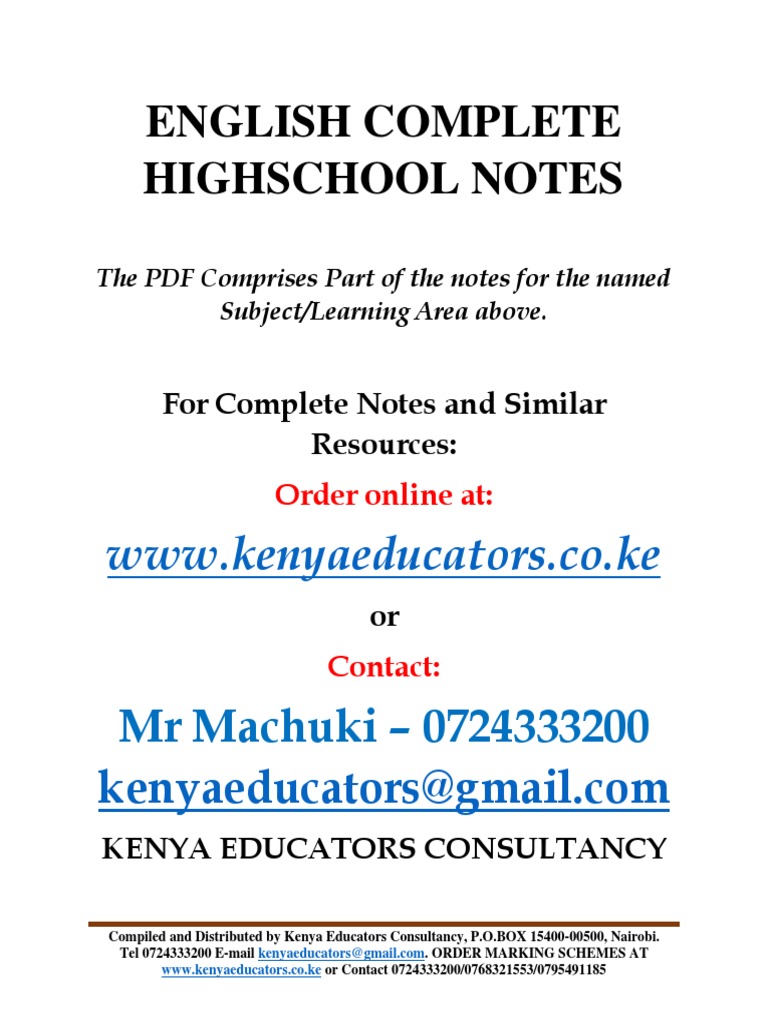 English Complete Highschool Notes | PDF | Internet Service Provider ...