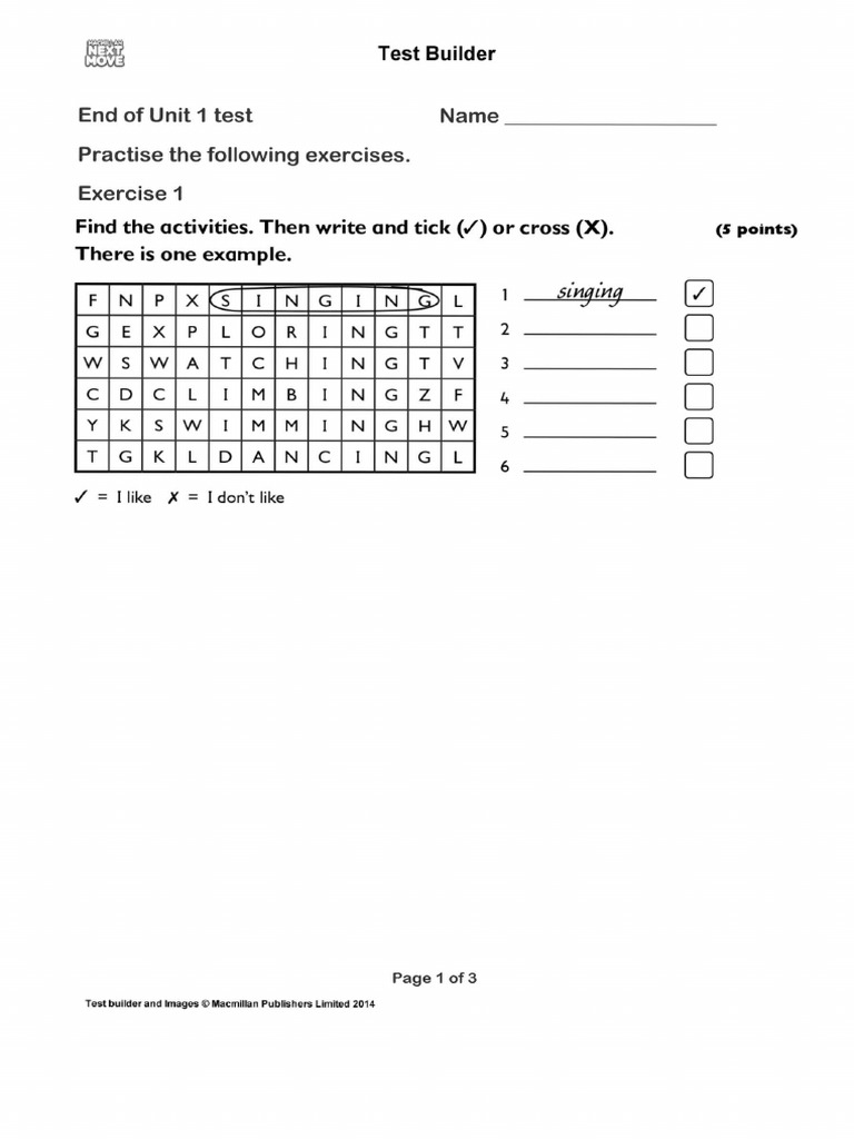 NM 3 - Test LE 3B Unit 1-3 | PDF