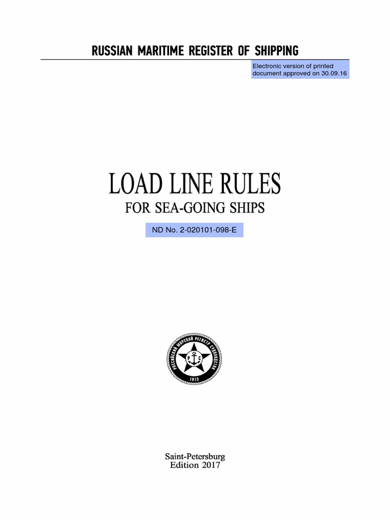 RMRS Load Line Rules | PDF | Deck (Ship) | Ships