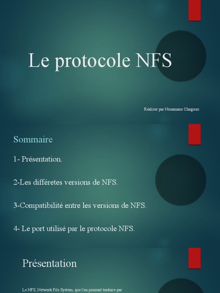 Le Protocole NFS | PDF | Serveur (Informatique) | Protocoles de communication
