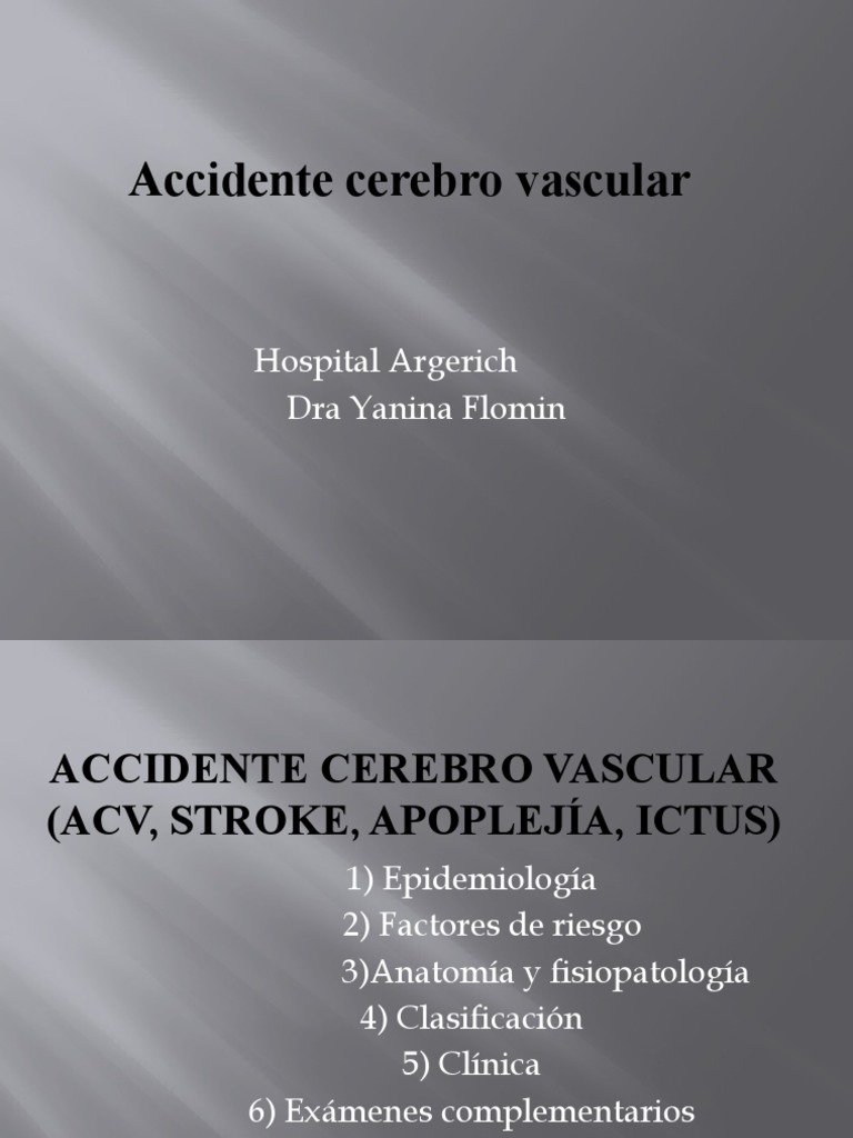 Guía Completa sobre ACV | PDF | Carrera | Enfermedades y trastornos humanos