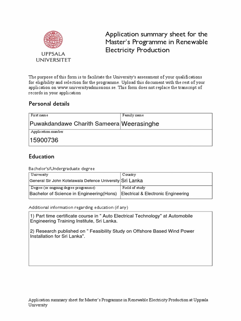 C - 271548 L - 3 K - Renewable Electricity Production - Application ...