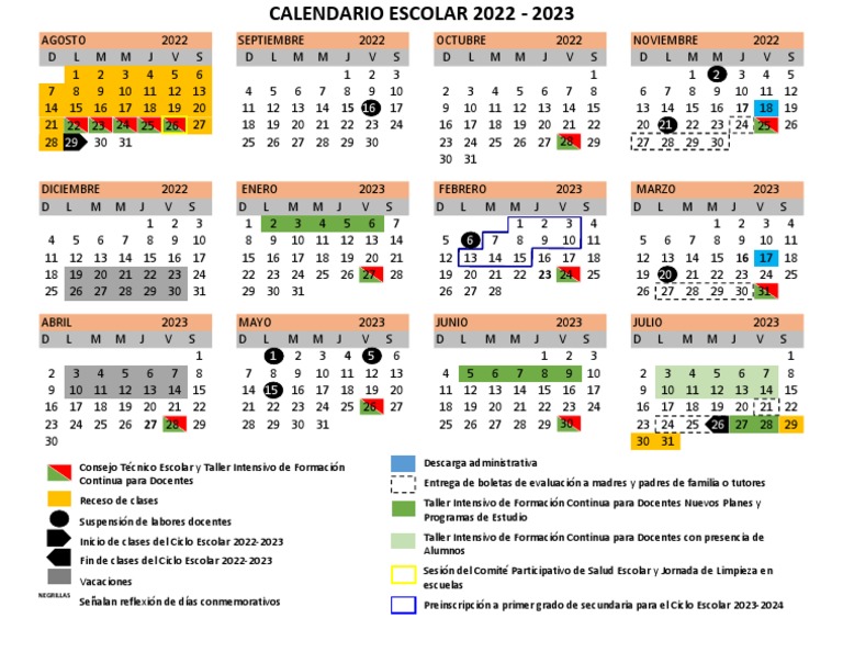 Calendario Escolar 2022-2023 | PDF
