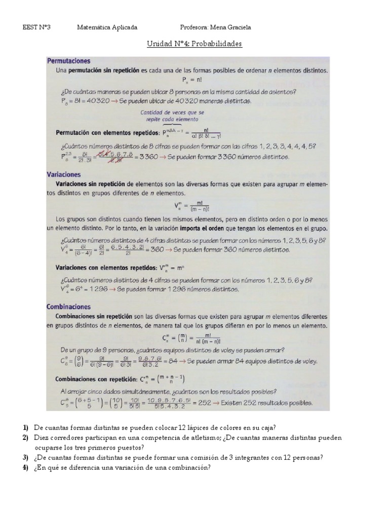 Guía de Probabilidades | PDF