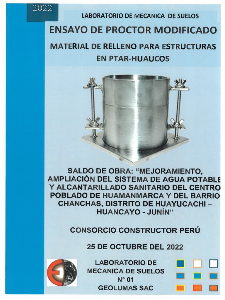 Huayucachi - Proctor Modificado | PDF