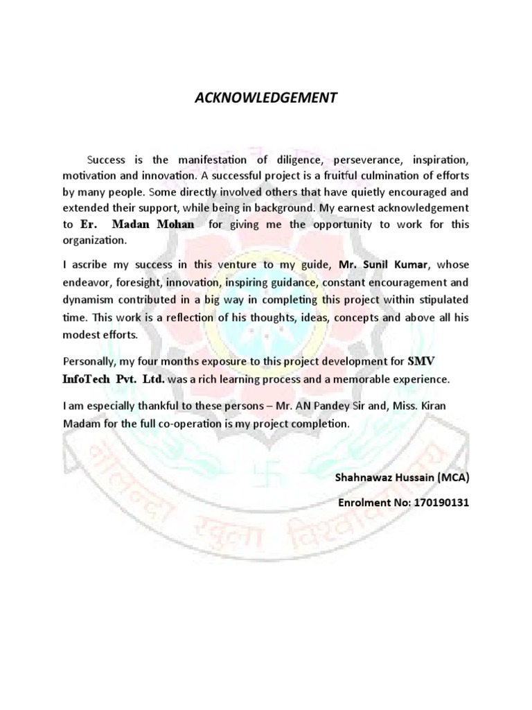 Acknowledgement e Restaurants | PDF | Behavior Modification | Cognition