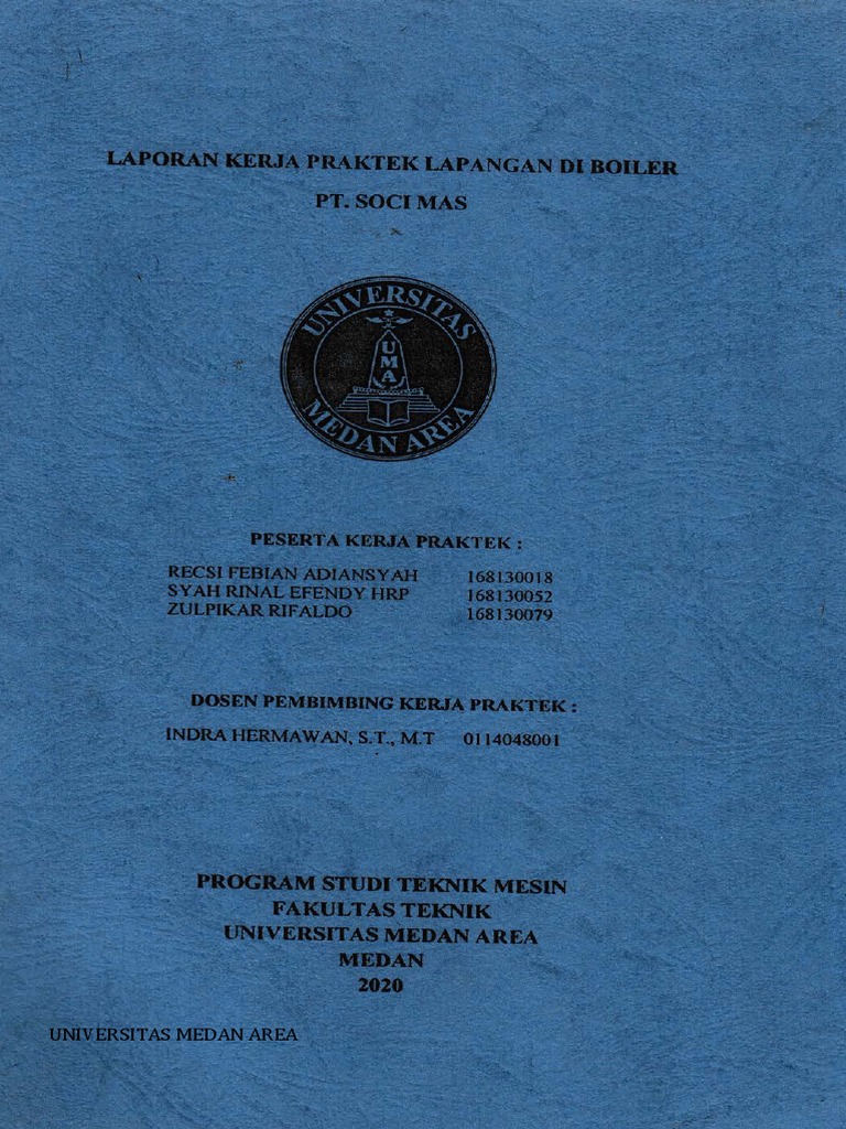 Recsi Febian - LAporan Kerja Praktek Lapangan Di Boiler PT. Soci MAs | PDF