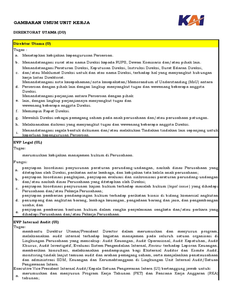 110 Gambaran Umum Unit Kerja Pdf