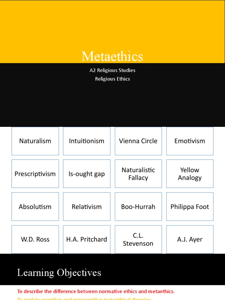 Metaethics | PDF | Metaphilosophy | Philosophical Theories