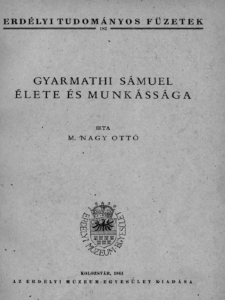 Gyarmathi Sámuel Élete És Munkássága | PDF