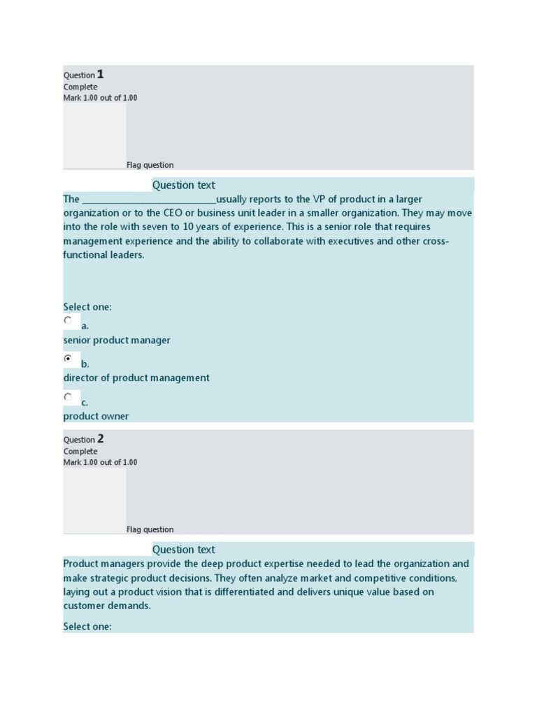 Product Management MQ1-Midterm Exam | PDF | Marketing | Product (Business)
