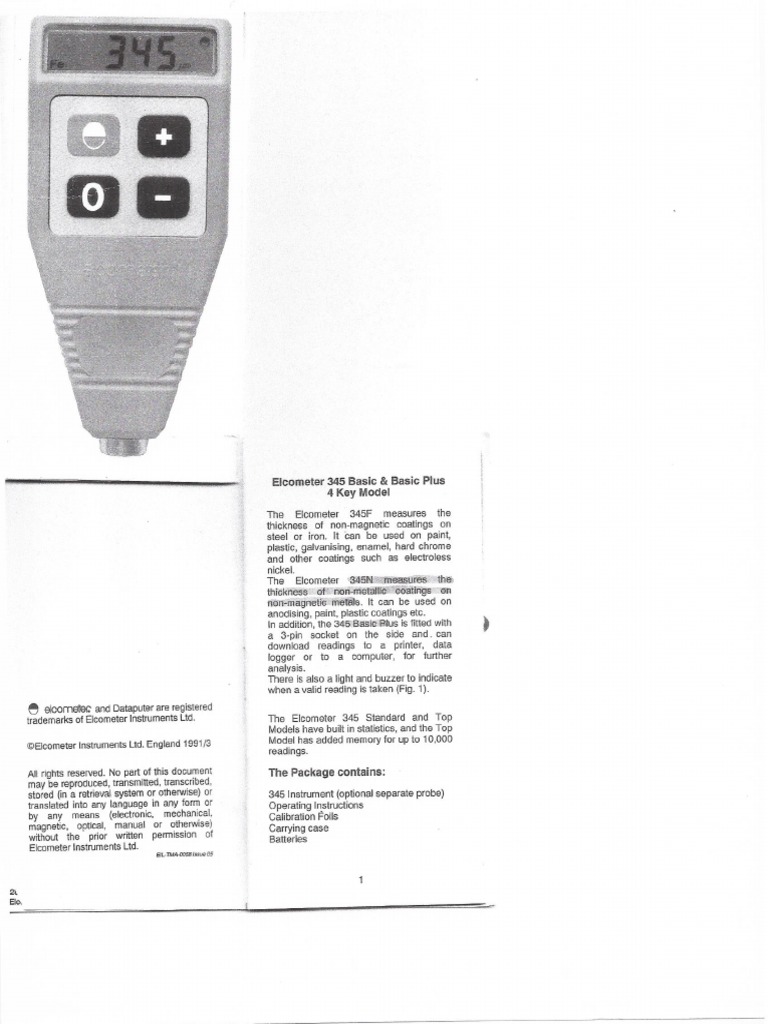 Elcometer 345 | PDF