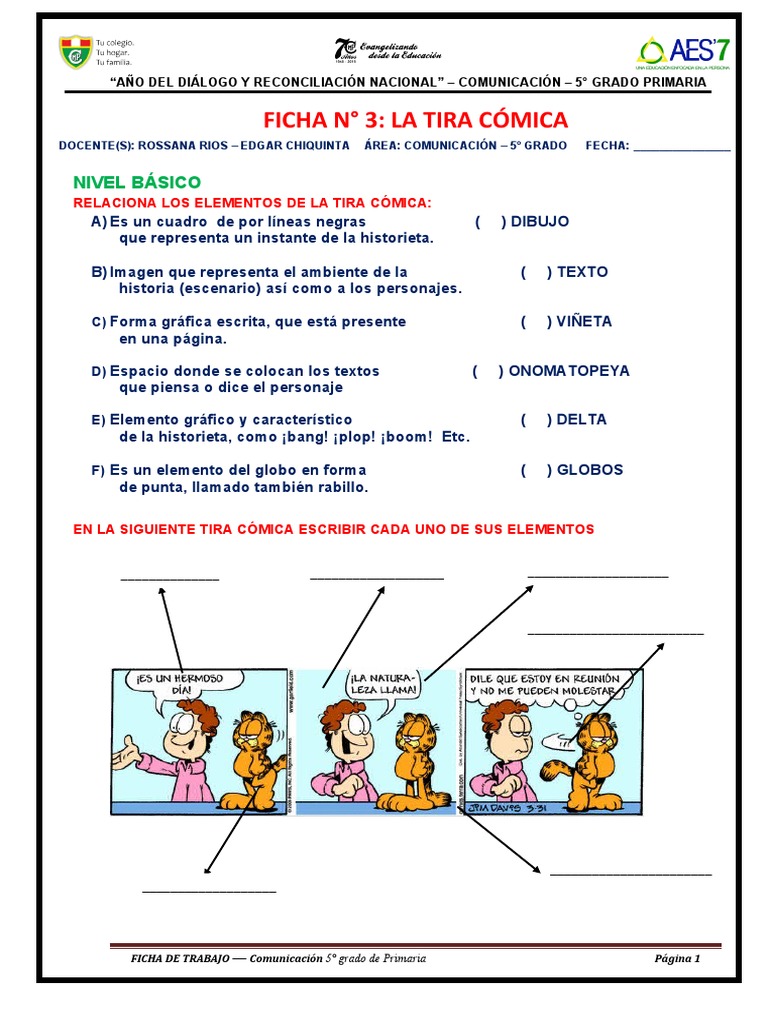 Ficha Tira Comica | PDF | Cómics | Caricaturas