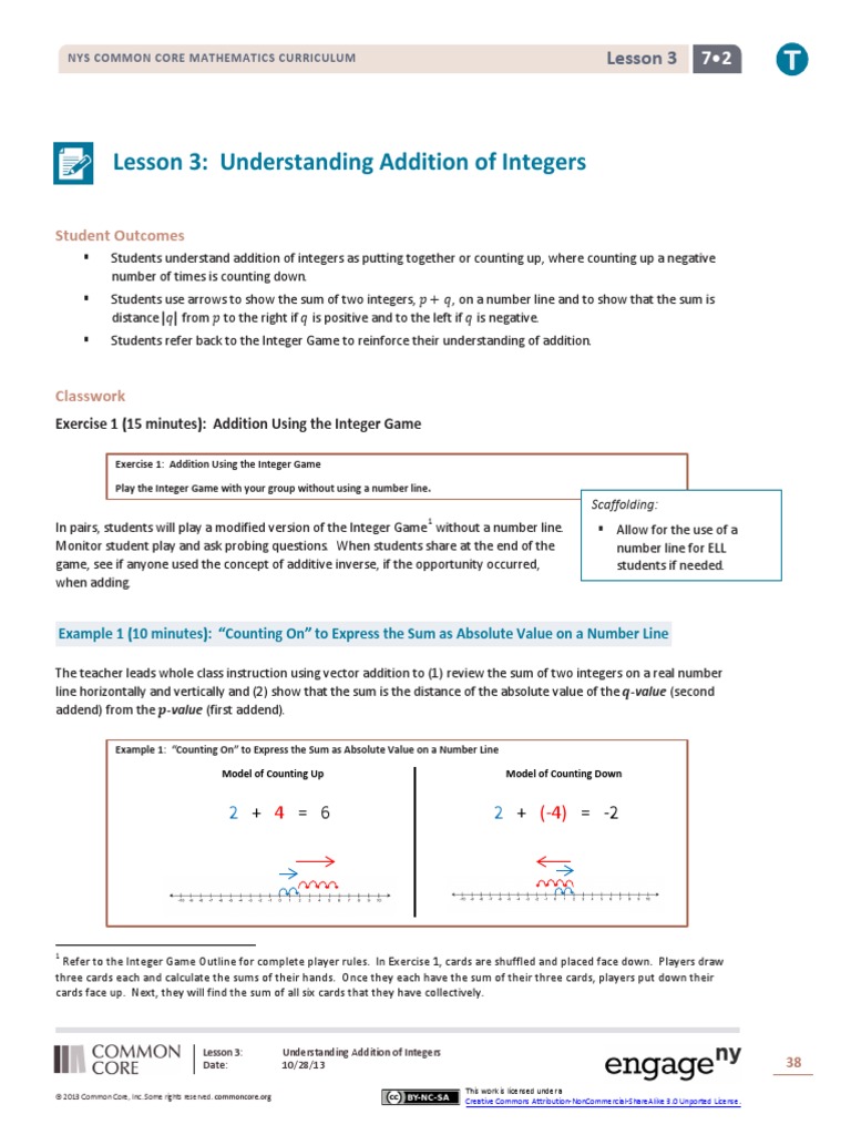 Understanding Addition of Integers | PDF | Celsius | Numbers