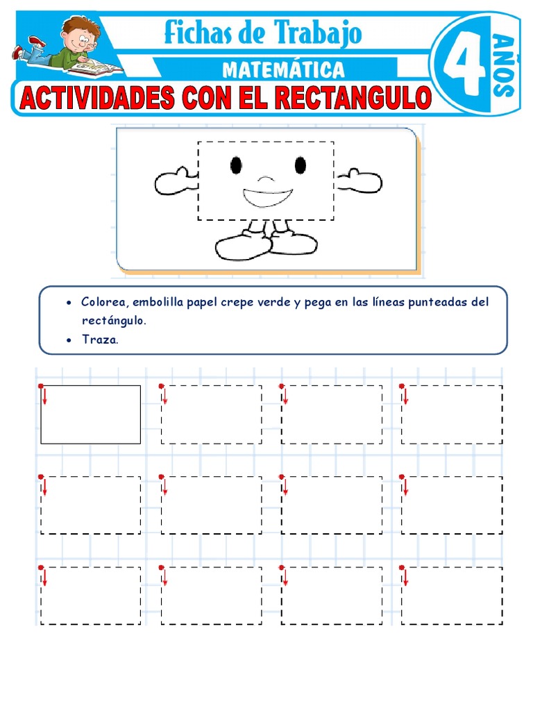 Actividades Con El Rectangulo para Ninos de 4 Anos | PDF