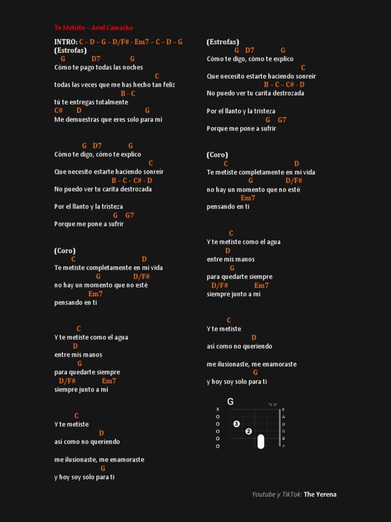 Te Metiste - Ariel Camacho | PDF