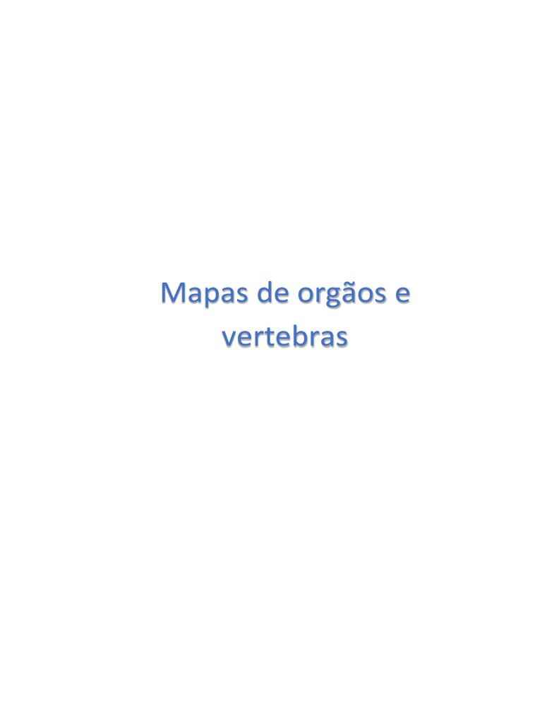 Mapas de Órgãos e Vértebras | PDF