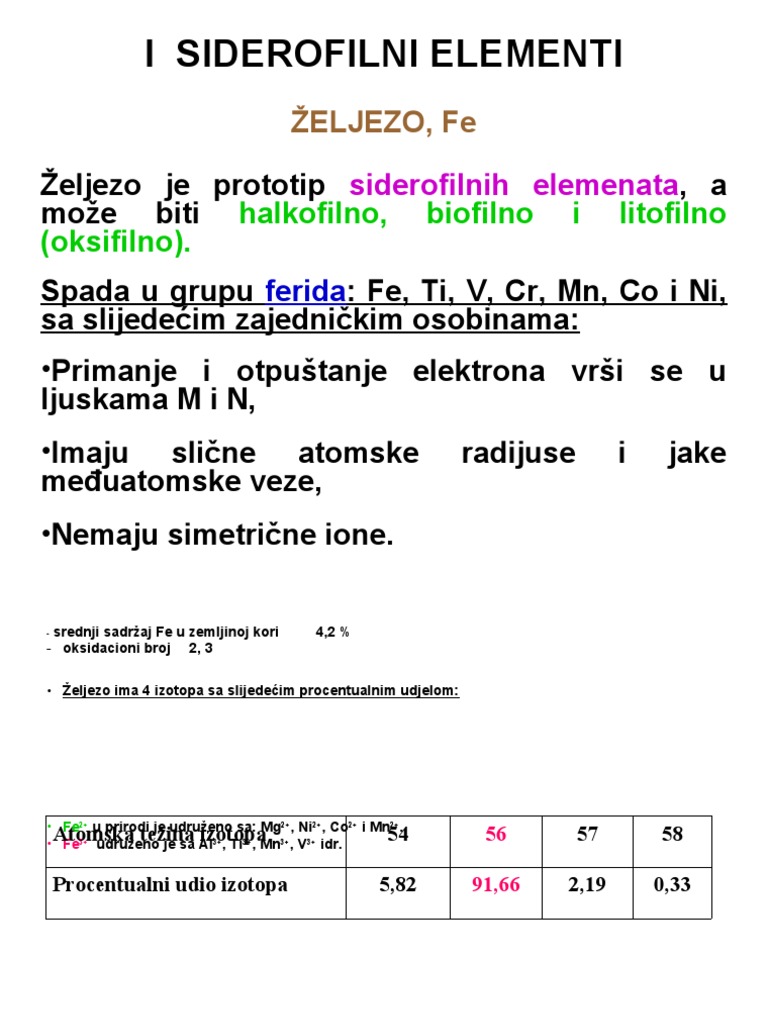 7.siderofilni Elementi | PDF