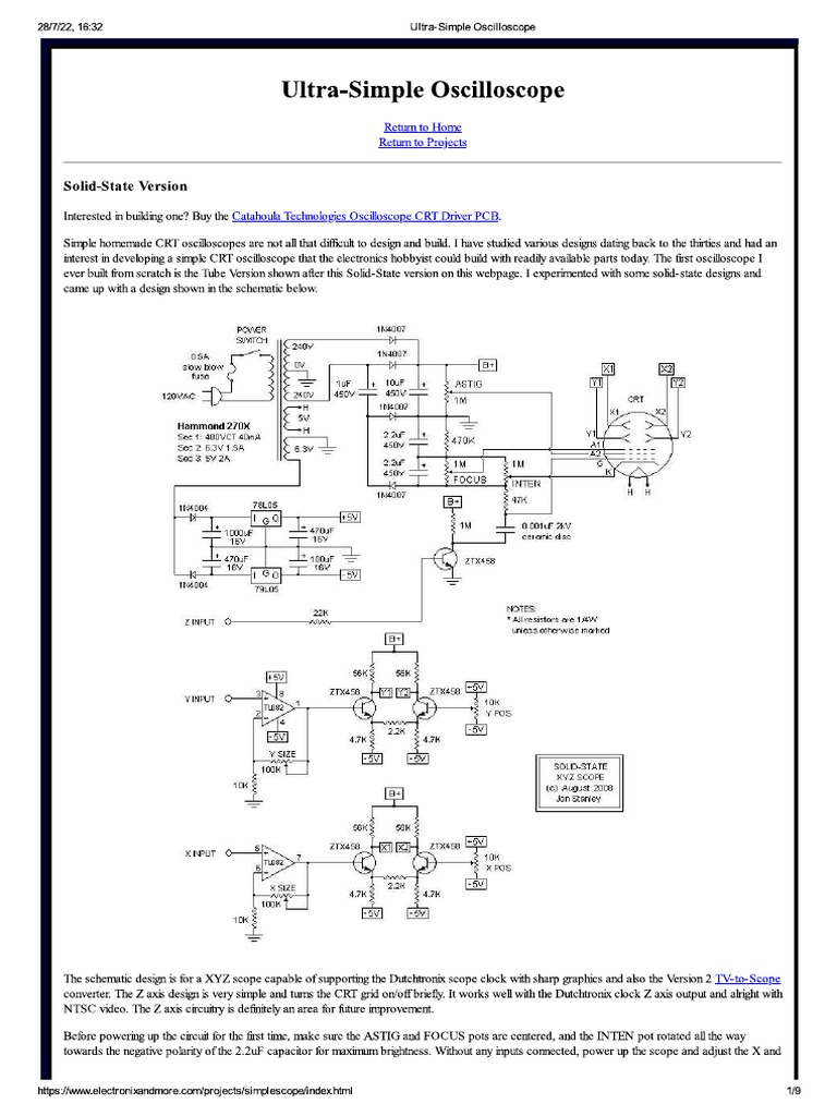 Ultra-Simple Oscilloscope OSCILOSCOPIO MINIMALISTA | PDF