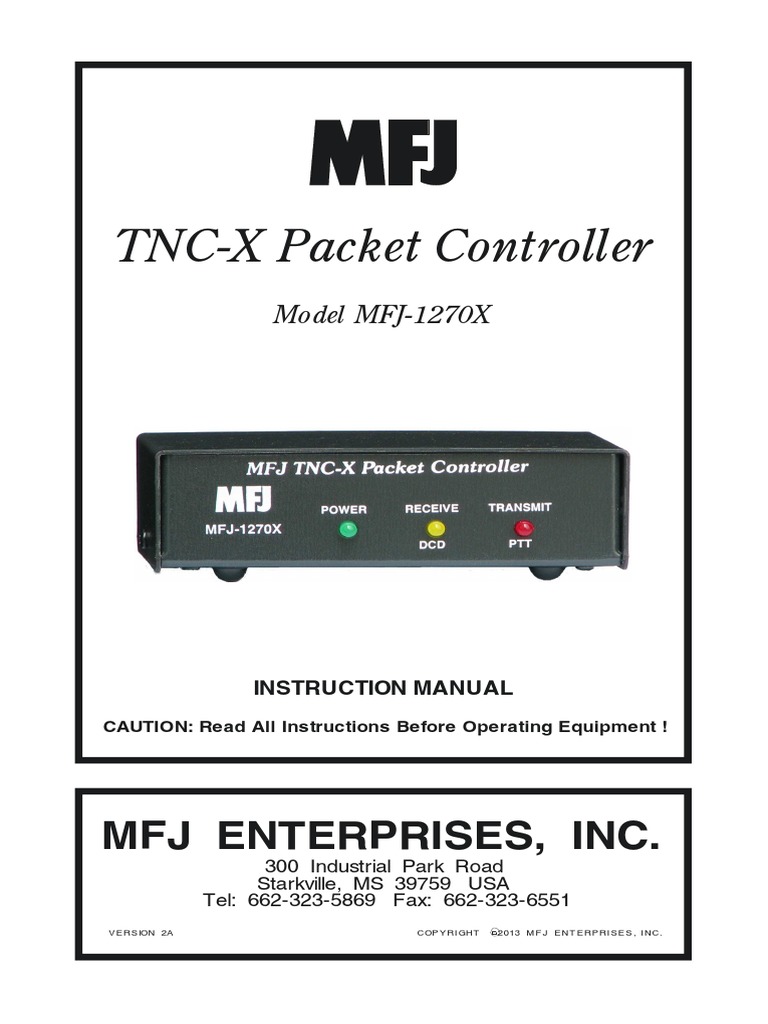 MFJ-1270X Manual V2 | PDF | Transmitter | Usb